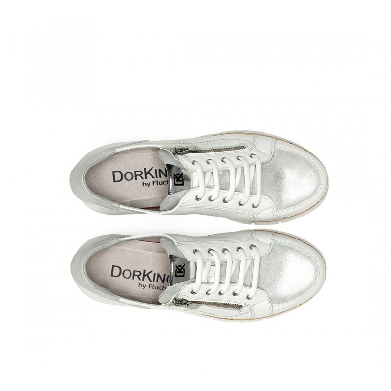 Deportivas de mujer Dorking India D9301 color blanco.