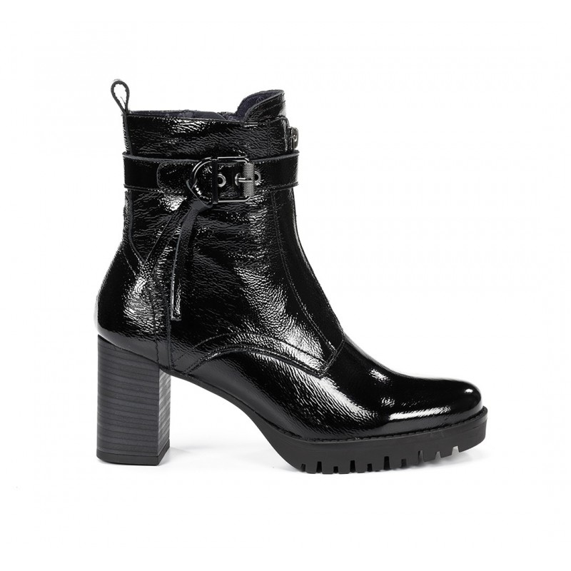 Botines mujer Dorking by Fluchos Evie D9163 en charol color Negro.