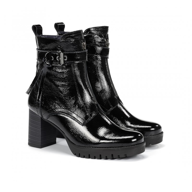 Botines mujer Dorking by Fluchos Evie D9163 en charol color Negro.